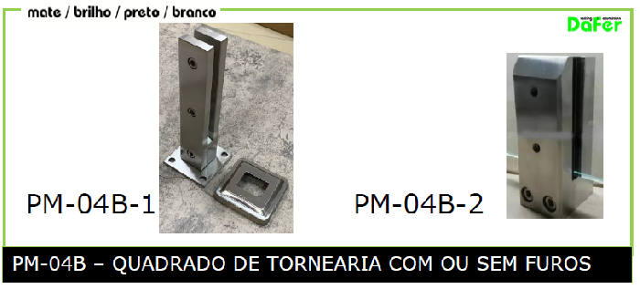 Mini prumo quadrado sólido com furo :: DAFER2012